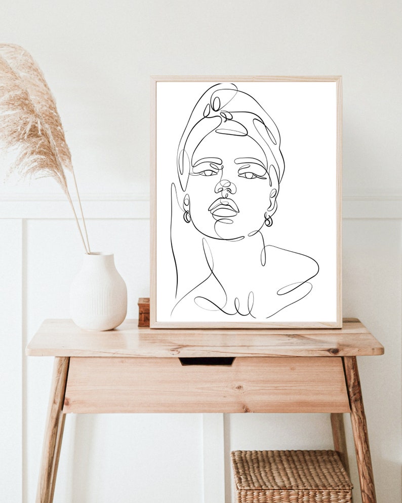 One Line Drawing Women Line Drawing Modern Line Drawing - Etsy
