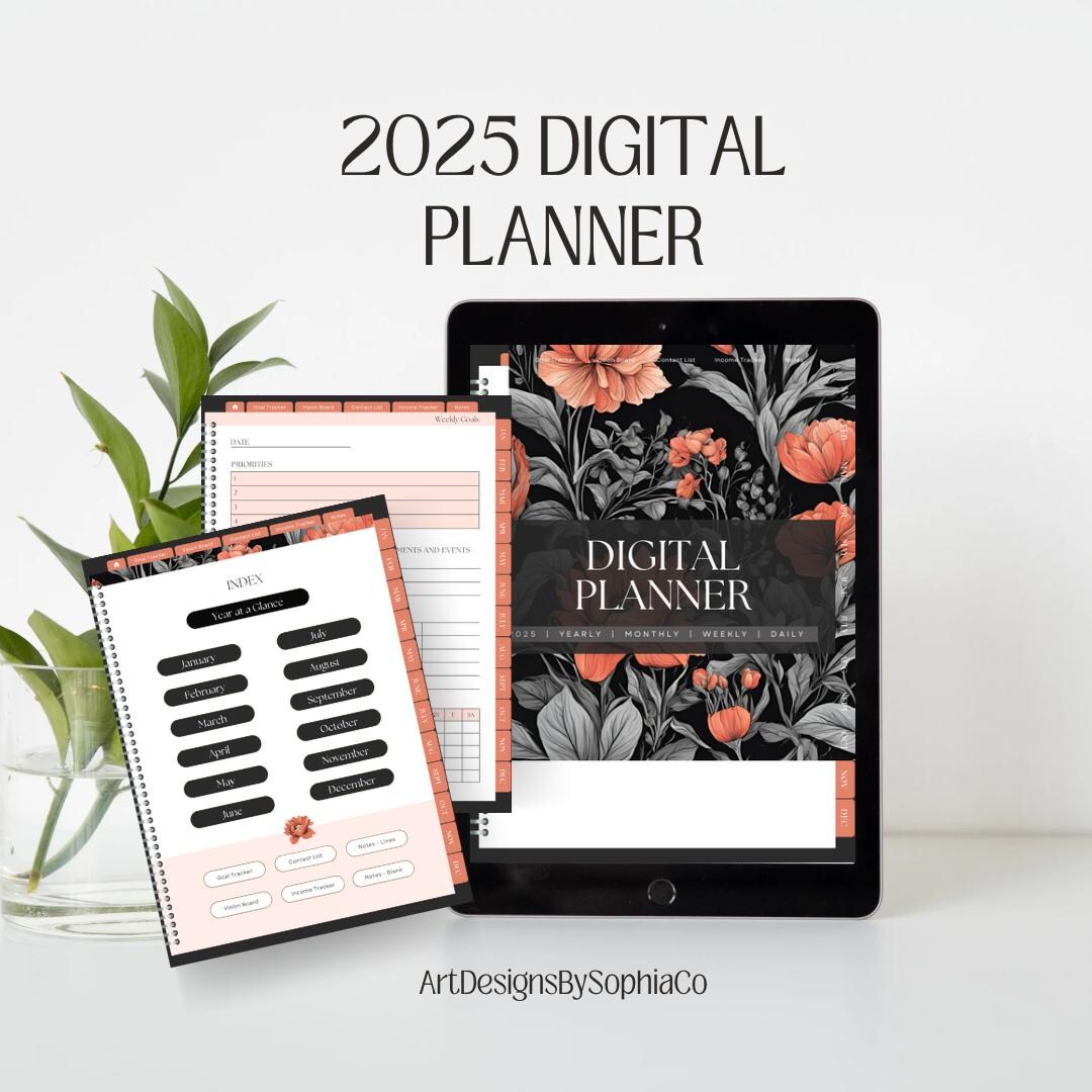 2025 Dated Monthly Planner, Instant Download, Habit Tracker, Monthly ...