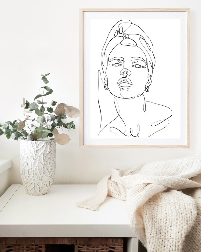 One Line Drawing Women Line Drawing Modern Line Drawing - Etsy