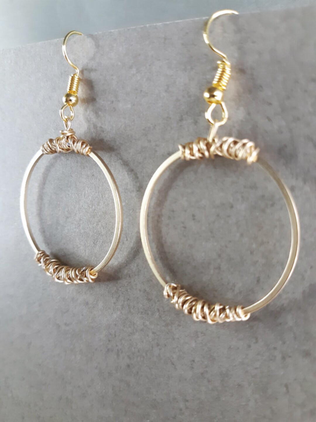 Gold Wire Loops Brushed Gold Loops With Wire Trim. - Etsy