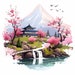 Japanese Landscape Clipart | 10 High Quality Jpgs | Mixed Media ...