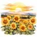 Sunflowers Fields Clipart | 10 High Quality Jpg's | Digital Download ...