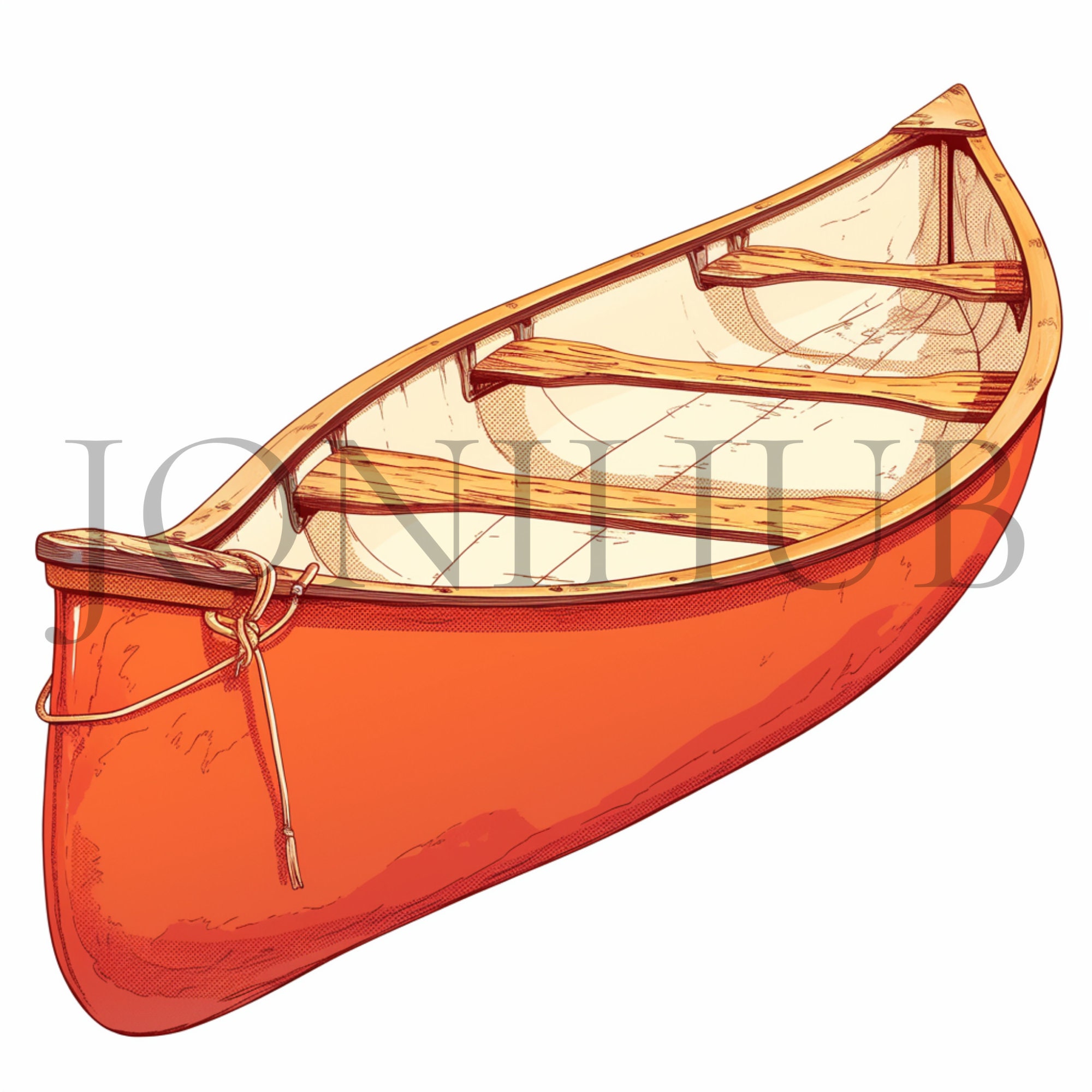 Vintage Canoe Clipart | 10 High Quality Jpg's | Digital Download ...