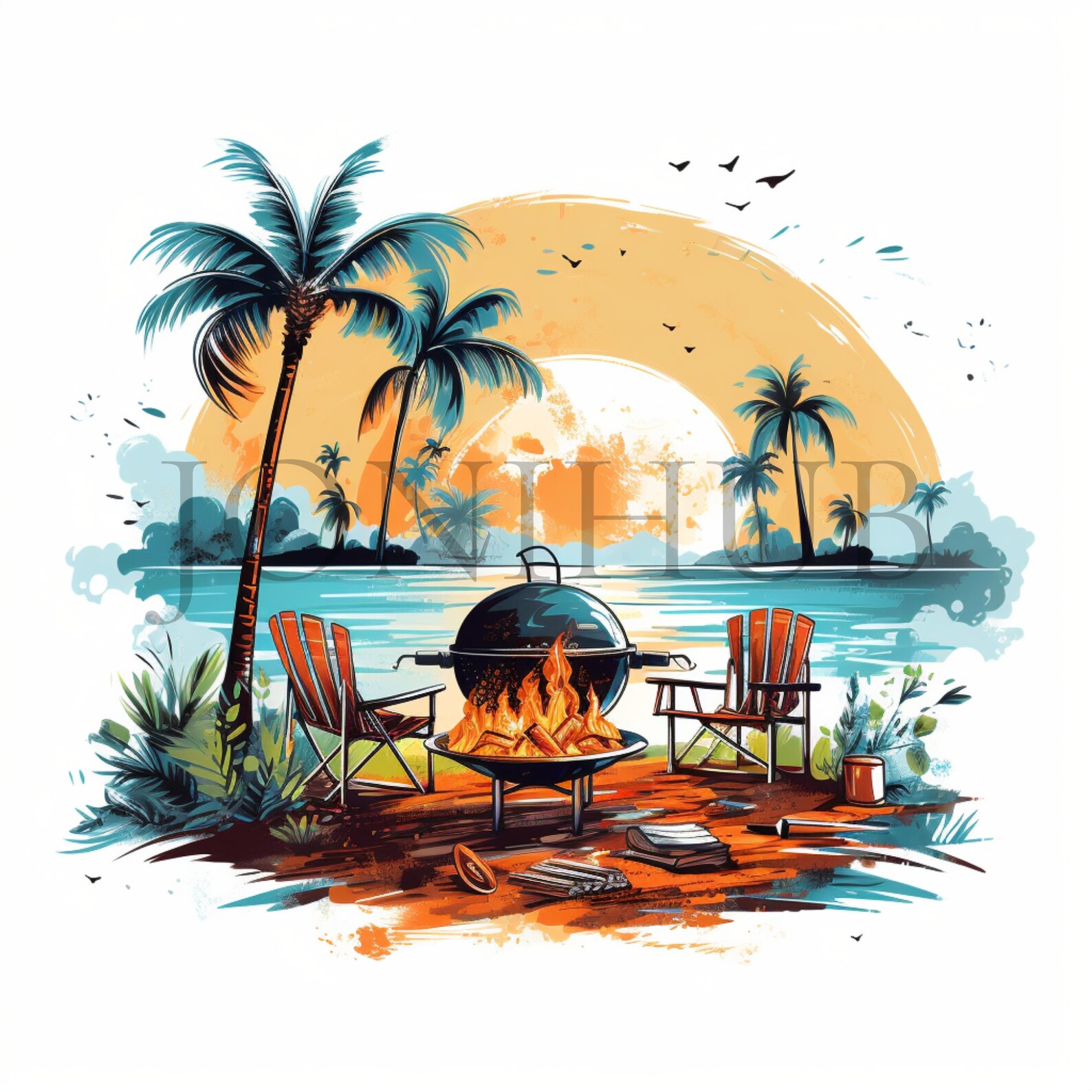 Summer BBQ Clipart | 10 High Quality Jpg's | Digital Download ...
