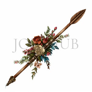 Floral Arrows Clipart | 10 High Quality Jpg's | Digital Download ...