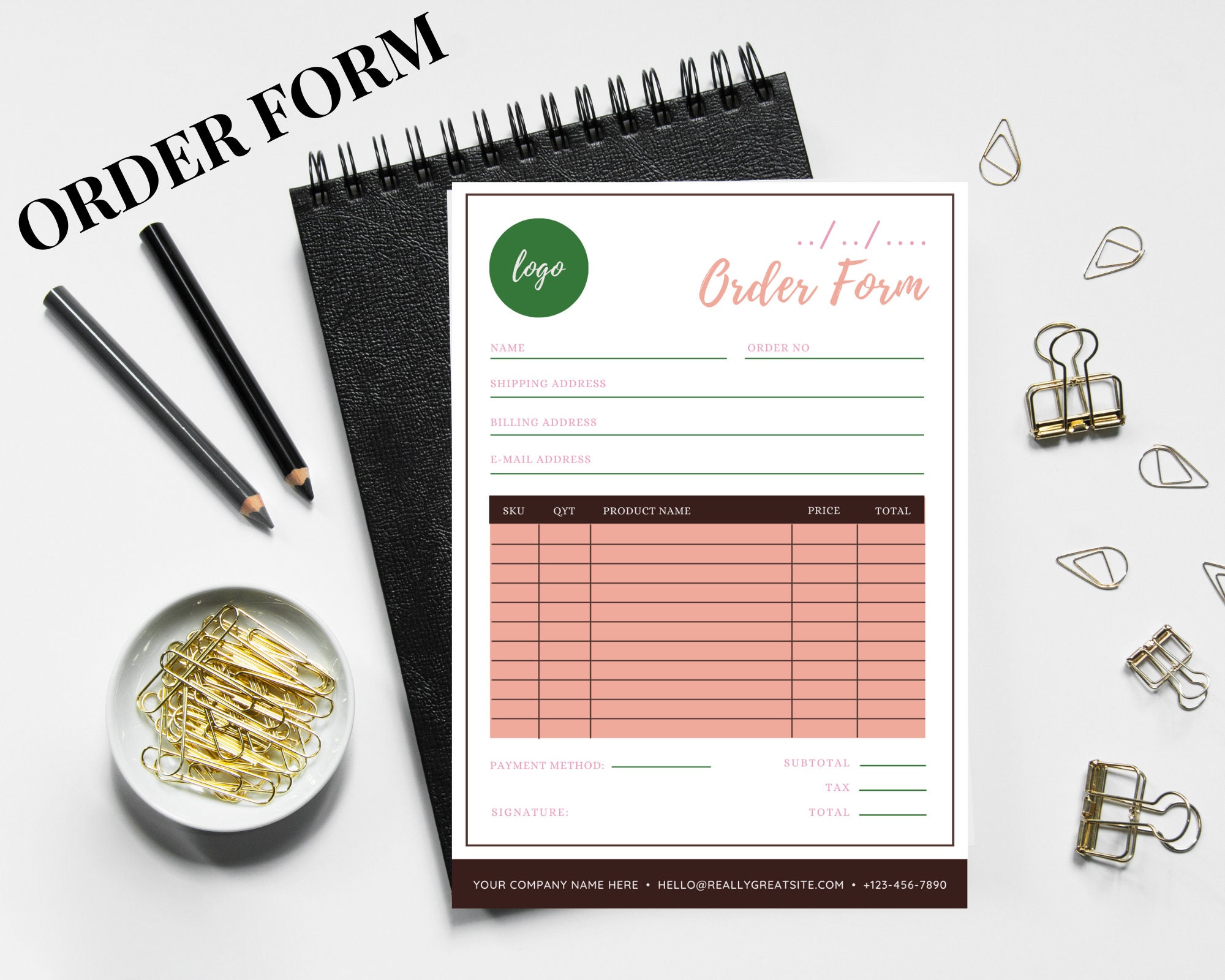 Editable Order Form - Etsy