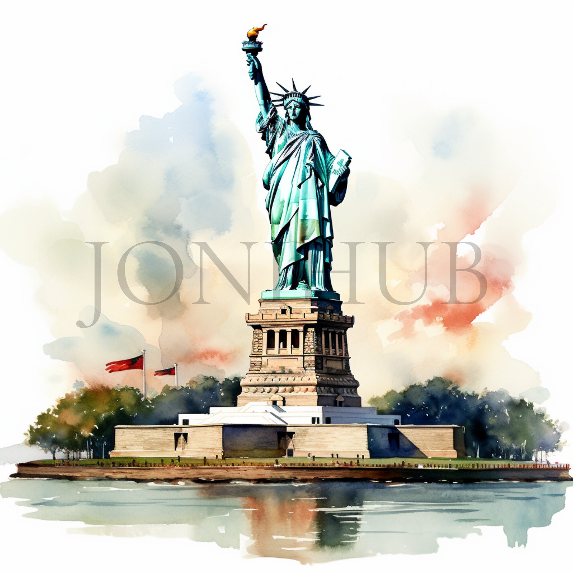 Statue of Liberty Clipart 10 High Quality Jpgs Digital Download ...