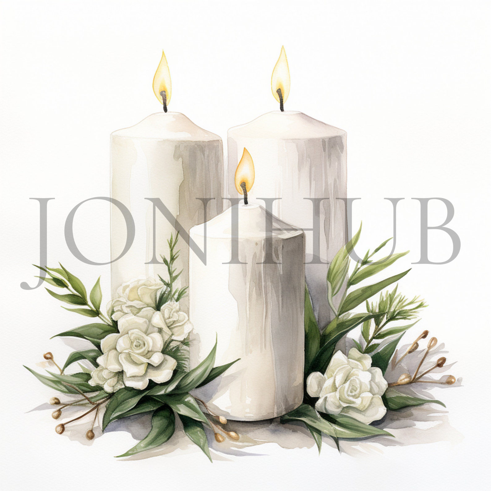 White Candles Clipart | 10 High Quality Jpg's | Digital Download | Home ...