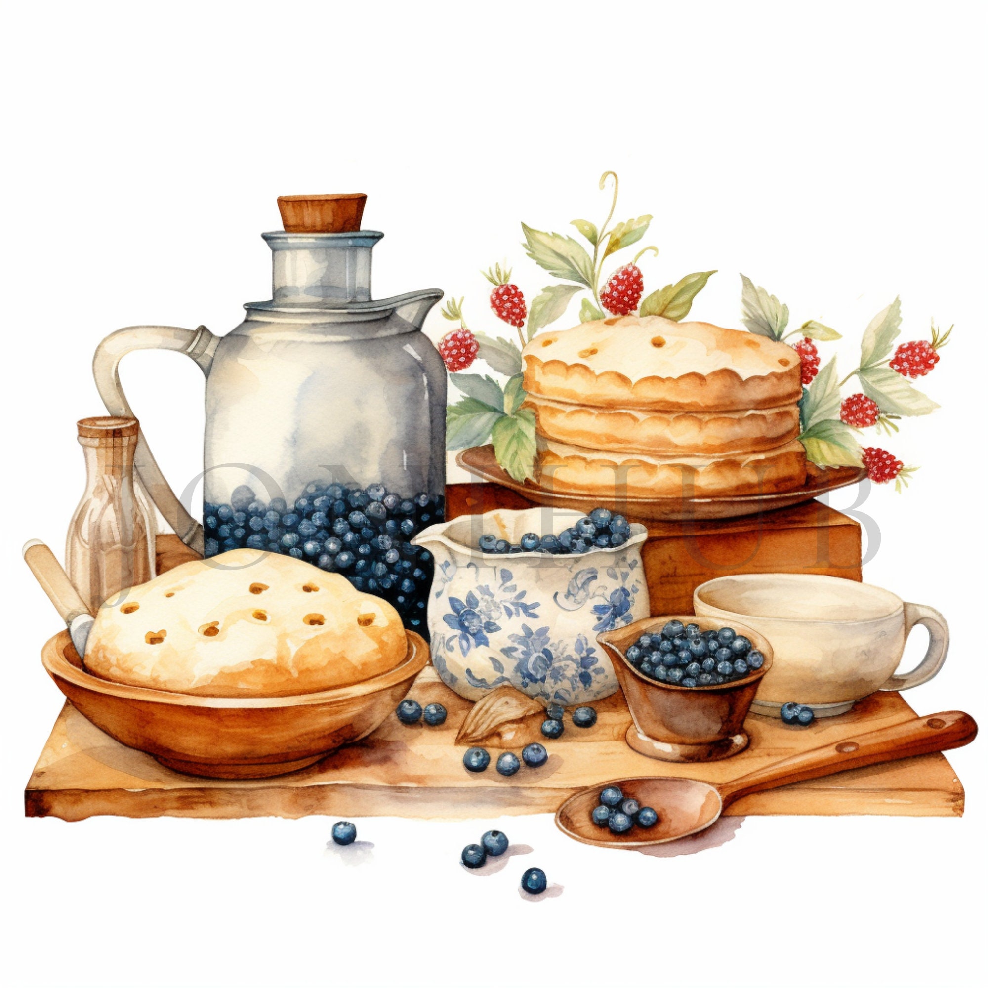 Vintage Baking Clipart | 10 High Quality Jpgs | Instant Digital ...