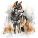 Wolf in Winter Clipart | 10 High Quality Jpgs | Digital Download | Wild ...