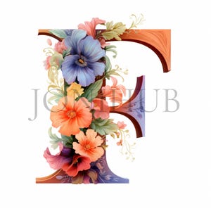 Letter F Clipart | 10 High Quality Jpg's | Digital Download ...