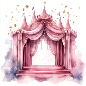 Pink Magic Stage Clipart | 10 High Quality Jpgs | Digital Download ...