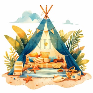 Summer Camp Clipart | 10 High Quality Jpg's | Digital Download ...