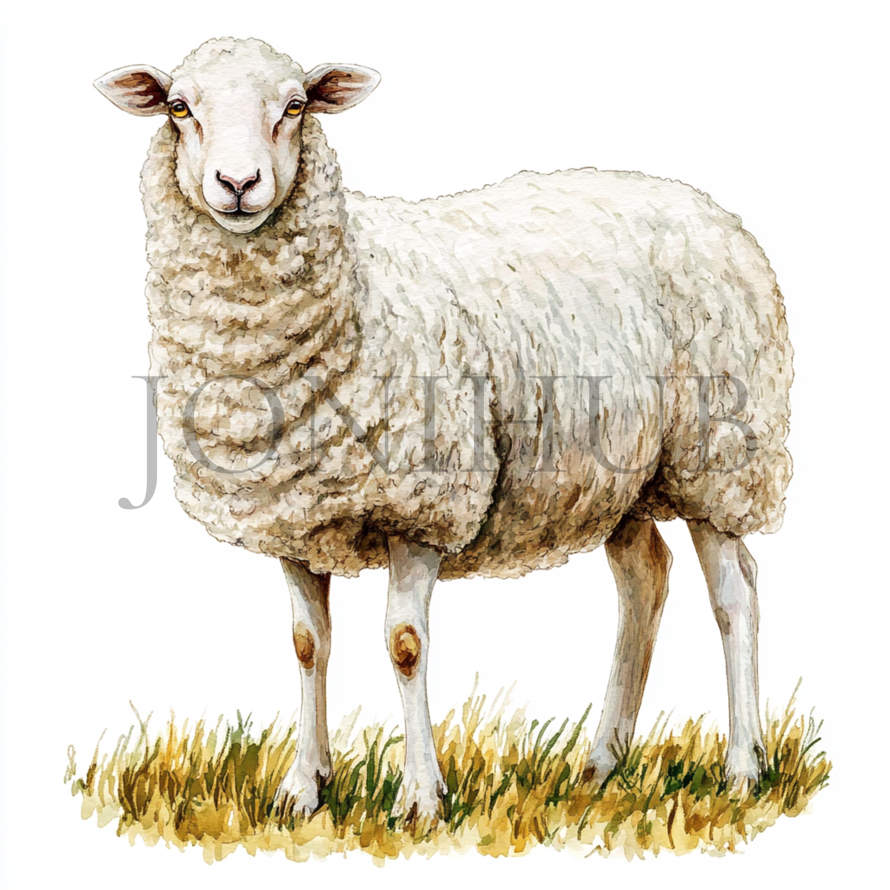 Farmyard Sheep Clipart | 10 High Quality Jpg's | Digital Download ...