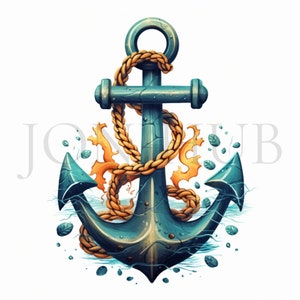 Anchor Clipart | 10 High Quality Jpgs | Digital Download | Nautical ...