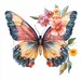 Vintage Floral Butterflies Clipart | 10 High Quality Jpg's | Digital ...