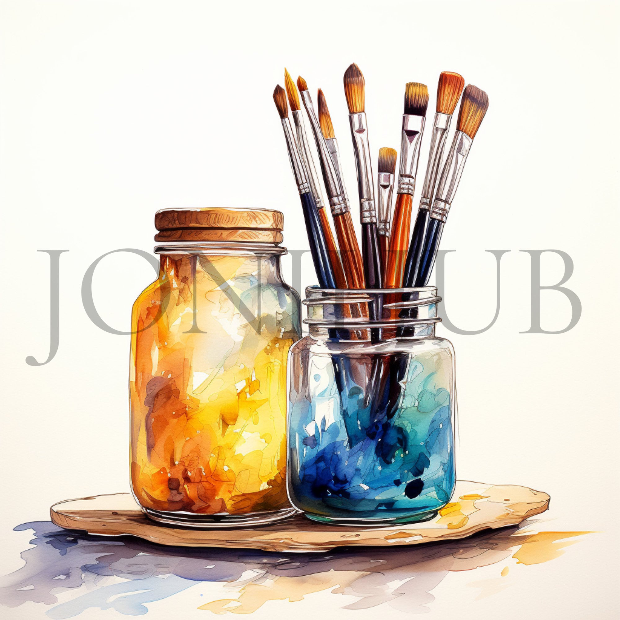 Paint Brushes Clipart | 10 High Quality Jpg's | Digital Download | Card ...