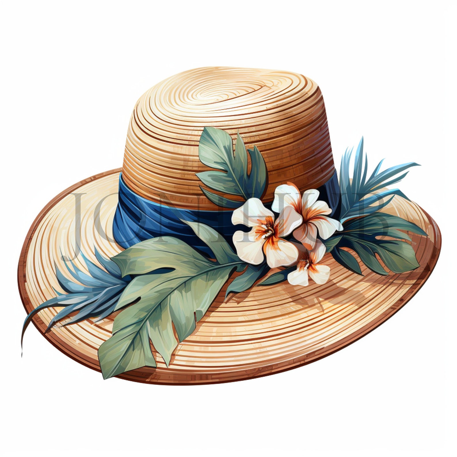Beach Hat Clipart | 10 High Quality Jpg's | Digital Download | Summer ...