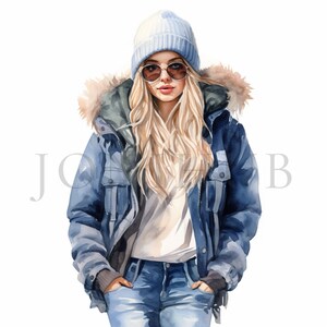Cold Weather Fashion Clipart 10 High Quality Jpg's Digital Download ...