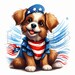 4th of July Dog Clipart | 10 High Quality Jpgs | Digital Download ...