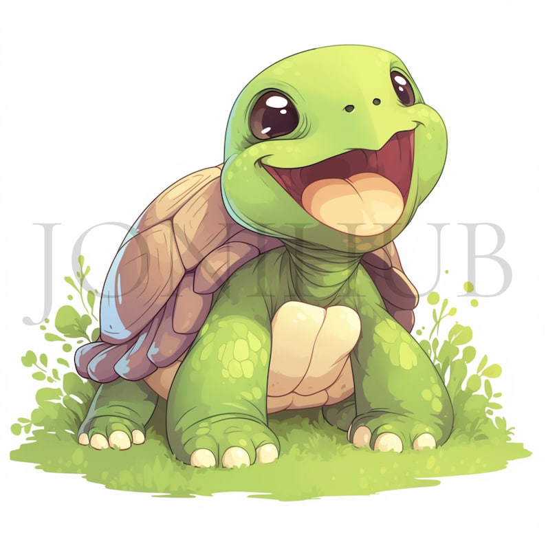 Cute Tortoise Clipart | 10 High Quality Jpg's | Digital Download ...