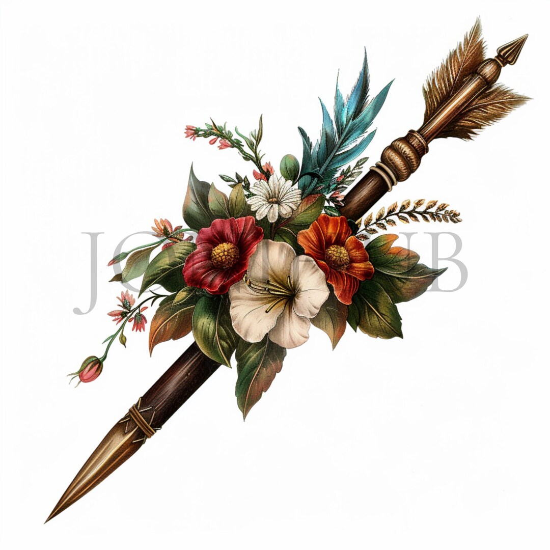 Floral Arrows Clipart | 10 High Quality Jpg's | Digital Download ...