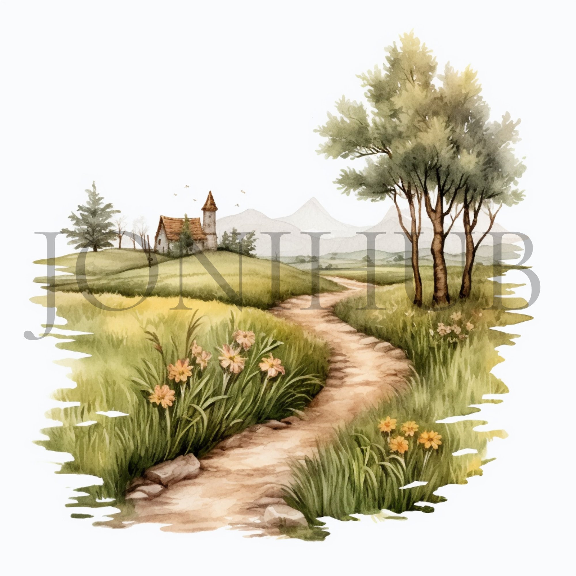 Countryside Trail Clipart | 10 High Quality Jpg's | Digital Download ...