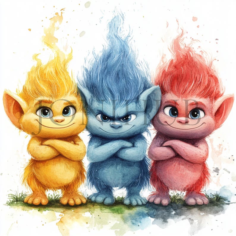 Trolls Clipart | 10 High Quality Jpg's | Digital Download | Children's ...