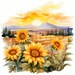 Sunflowers Fields Clipart | 10 High Quality Jpg's | Digital Download ...