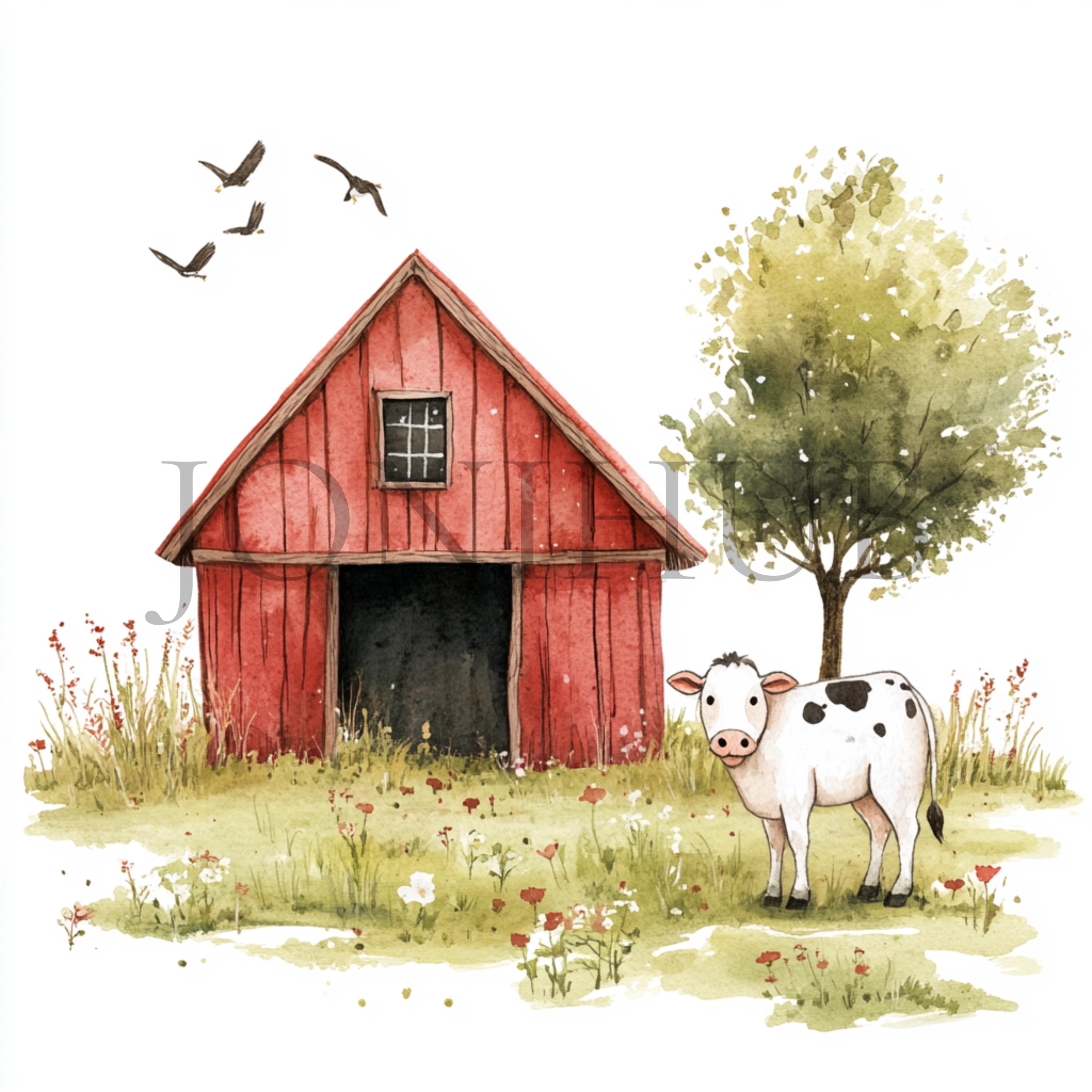Farmyard Clipart | 10 High Quality Jpg's | Digital Download | Rustic ...