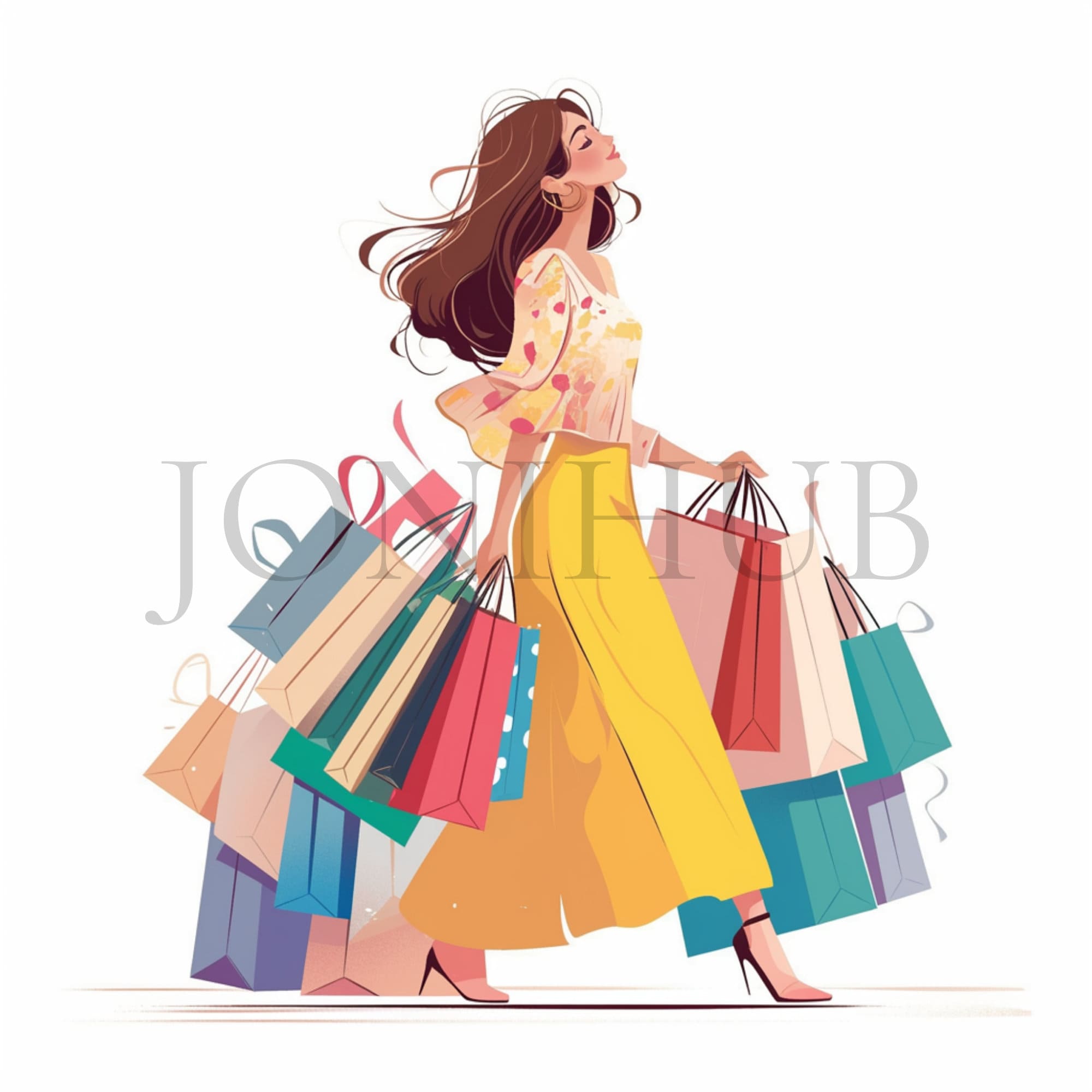 Women Shopping Clipart | 10 High Quality Jpg's | Digital Download ...