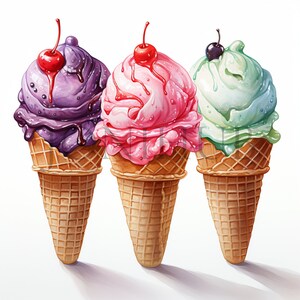 Summer Ice Cream Clipart | 10 High Quality Jpg's | Digital Download ...