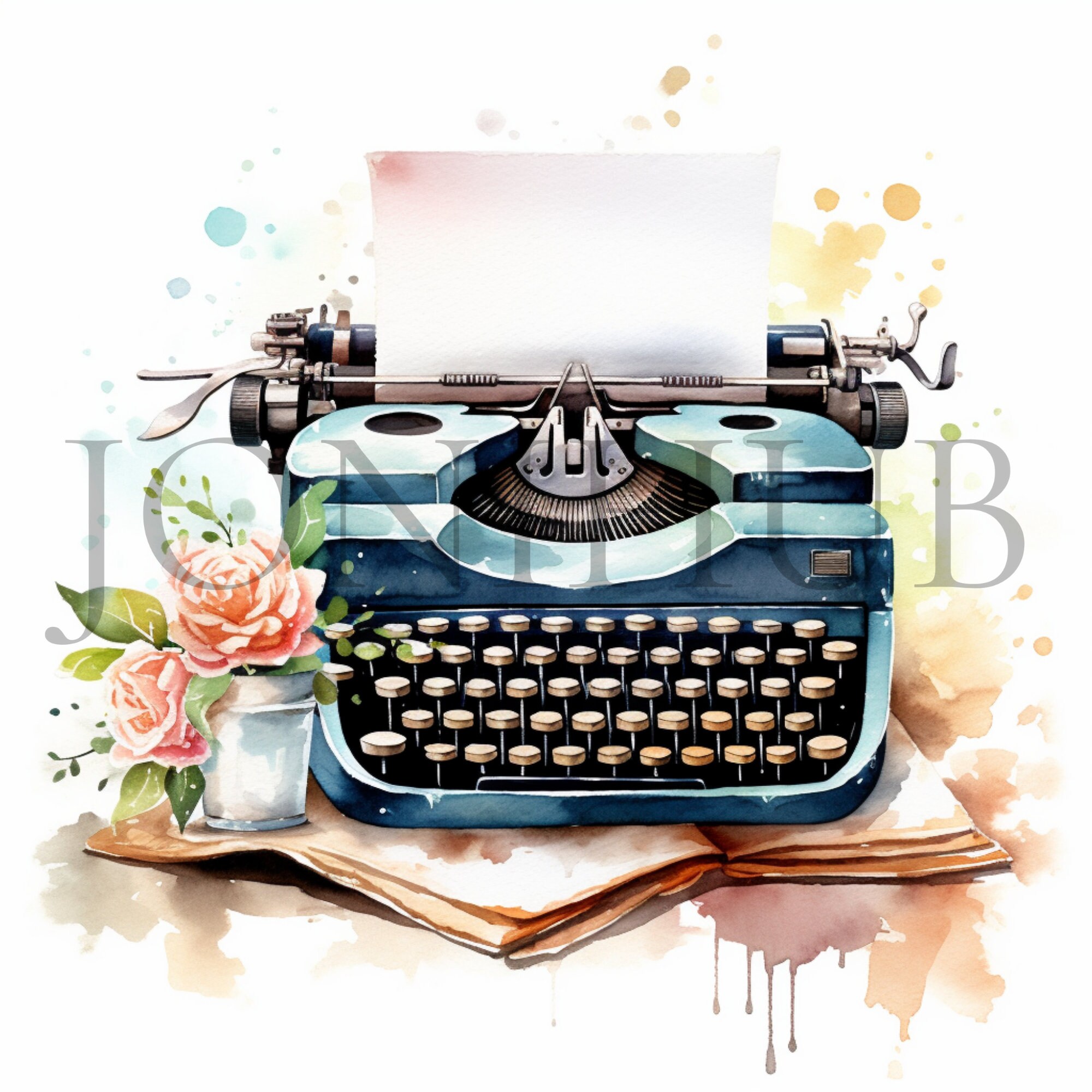 Typewriter Clipart 10 High Quality Jpg's Digital Download Vintage ...