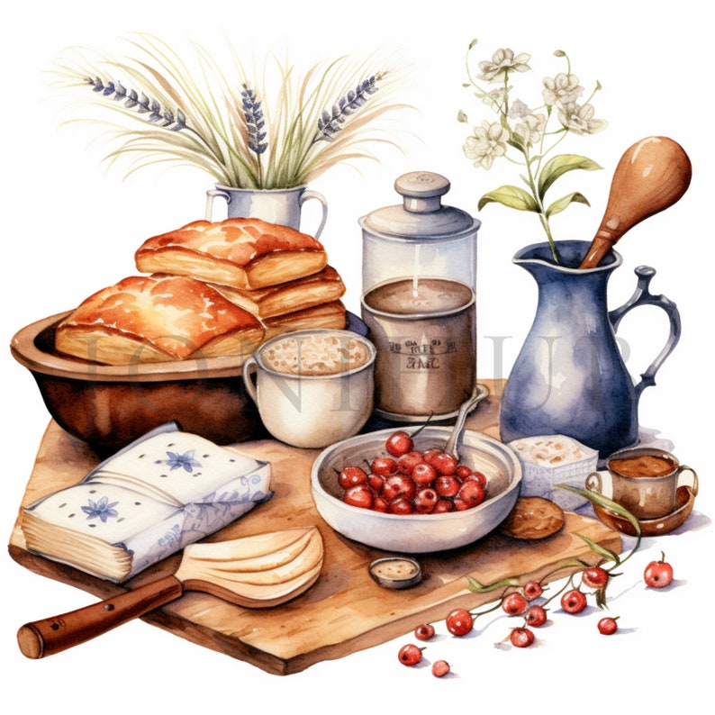 Vintage Baking Clipart 10 High Quality Jpgs Instant Digital Download ...