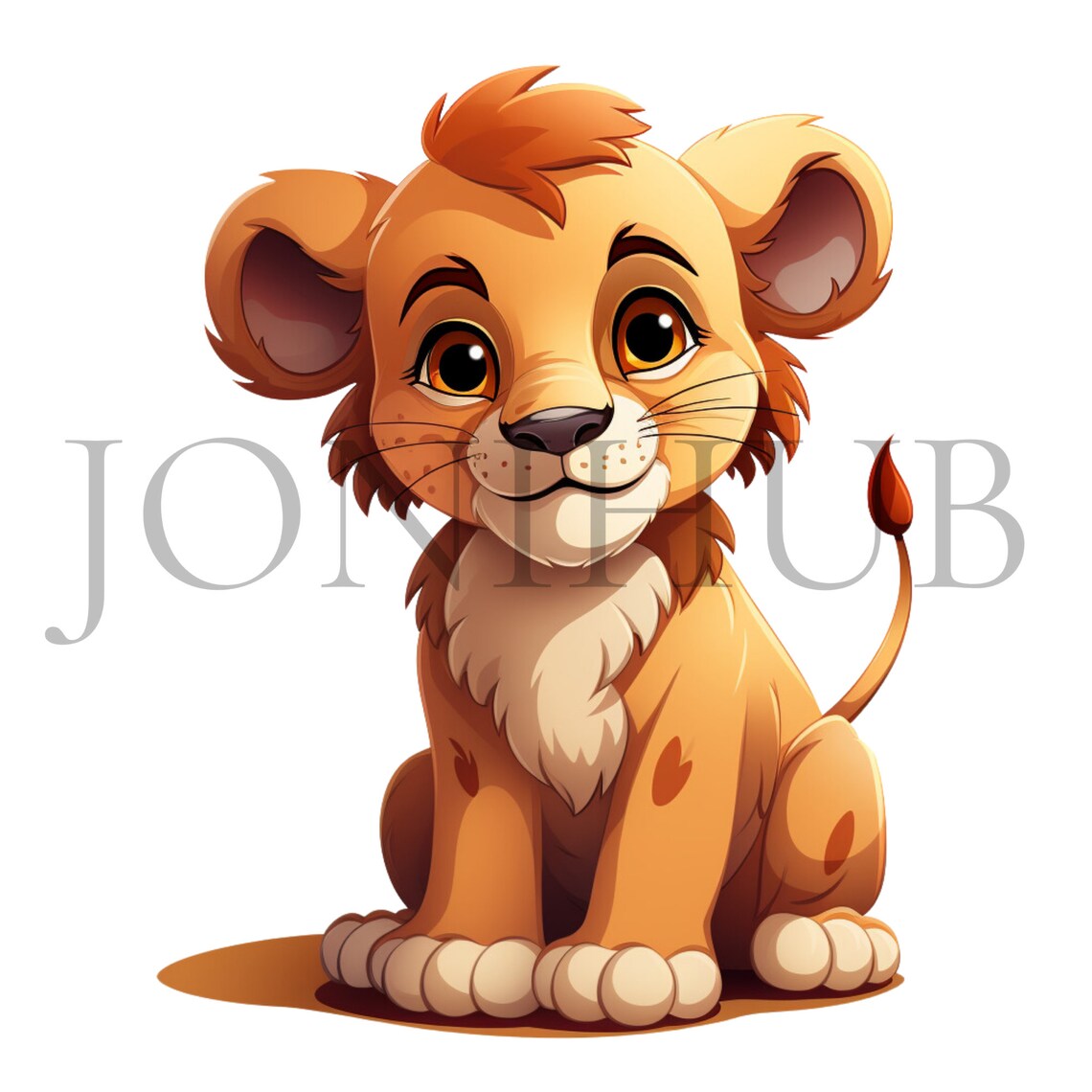 Cute Lion Cub Clipart 10 High Quality Jpg's Digital Download Adorable ...