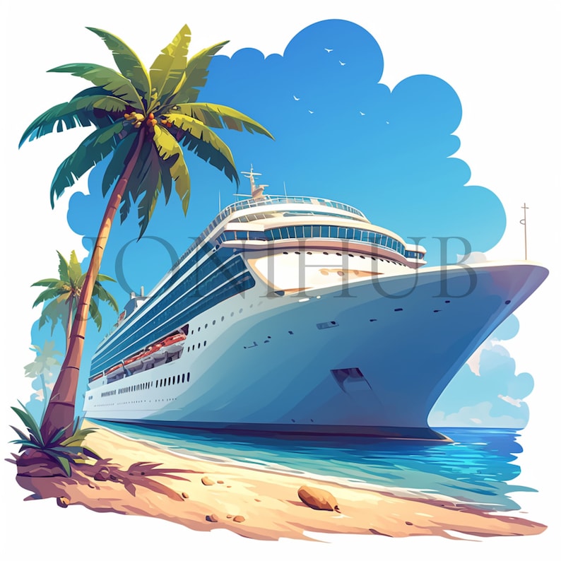 Cruise Vacation Clipart | 10 High Quality Jpg's | Digital Download ...