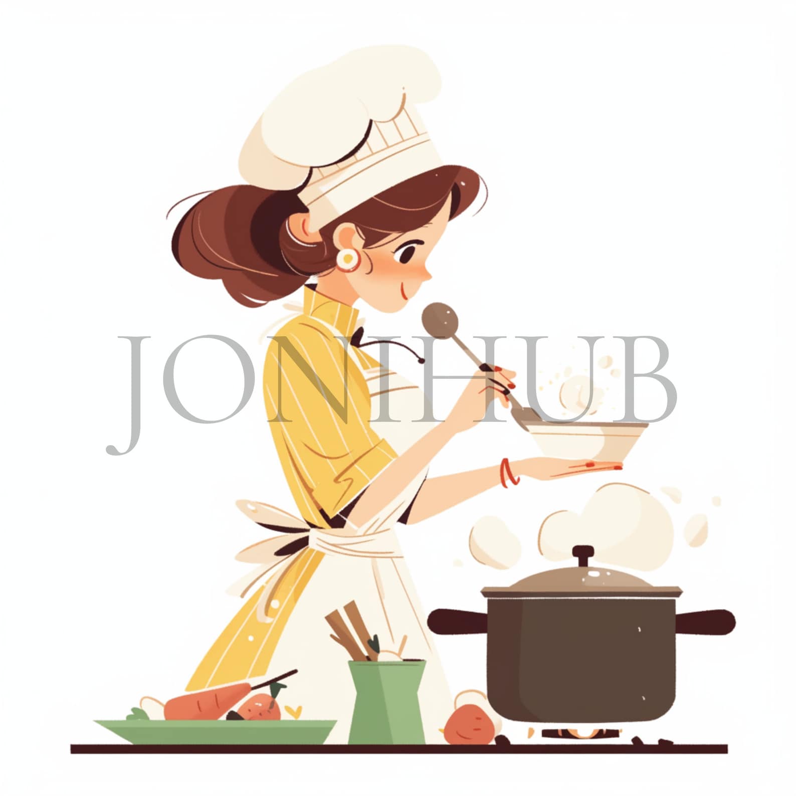Cooking Lady Clipart 10 High Quality Jpg's Digital Download Woman in ...
