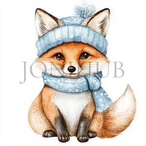Fox in Winter Clipart | 10 High Quality Jpg's | Digital Download ...