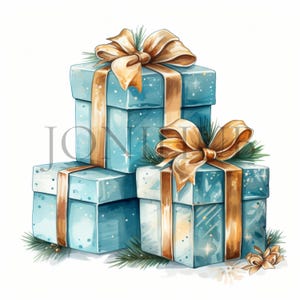 Holiday Presents Clipart | 10 High Quality Jpgs | Digital Download ...