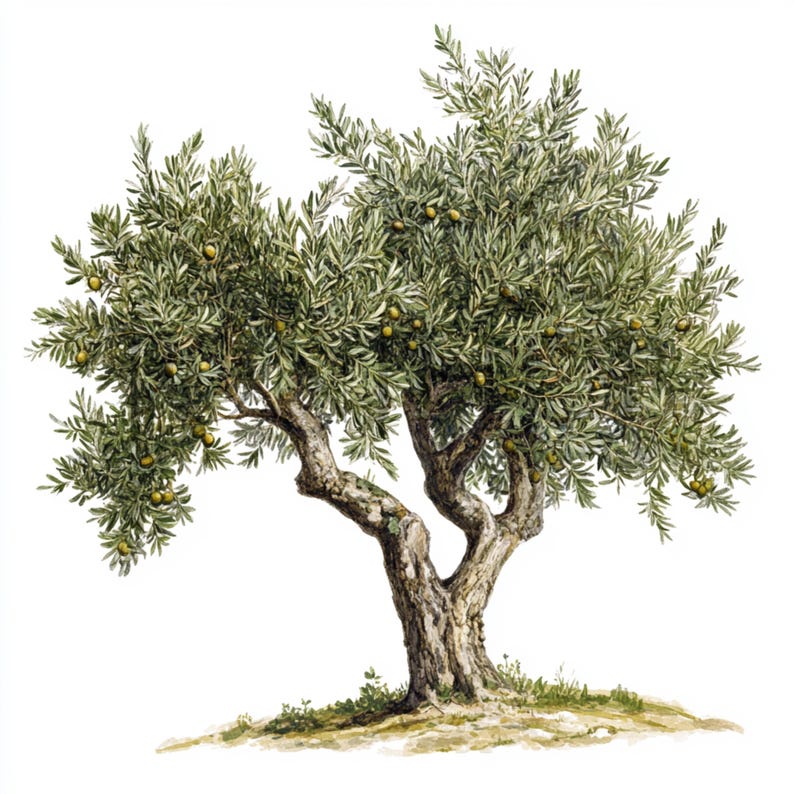 Olive Trees Clipart 10 High Quality Jpg's Digital Download Tree Clipart Clipart Pack Digital ...