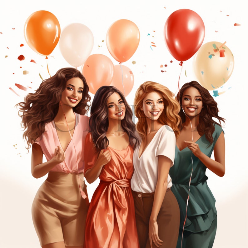 Women Party Clipart | 10 High Quality Jpg's | Digital Download ...