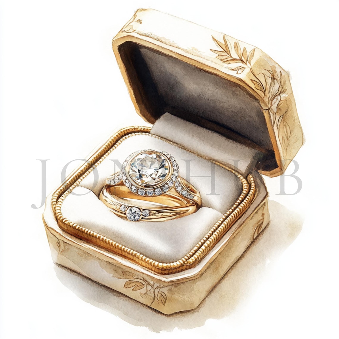 Engagement Ring Box Clipart | 10 High Quality Jpgs | Digital Download ...
