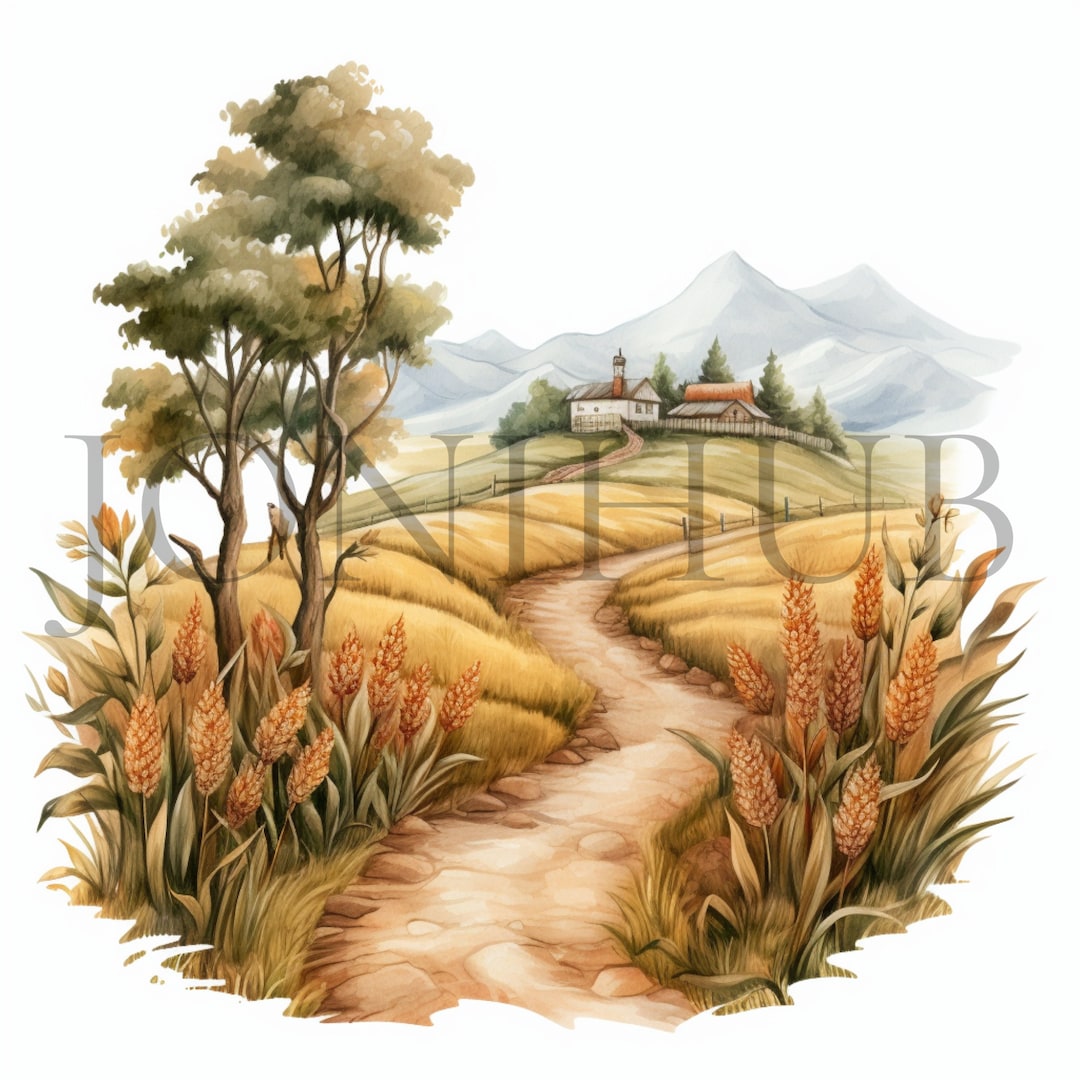 Countryside Trail Clipart | 10 High Quality Jpg's | Digital Download ...