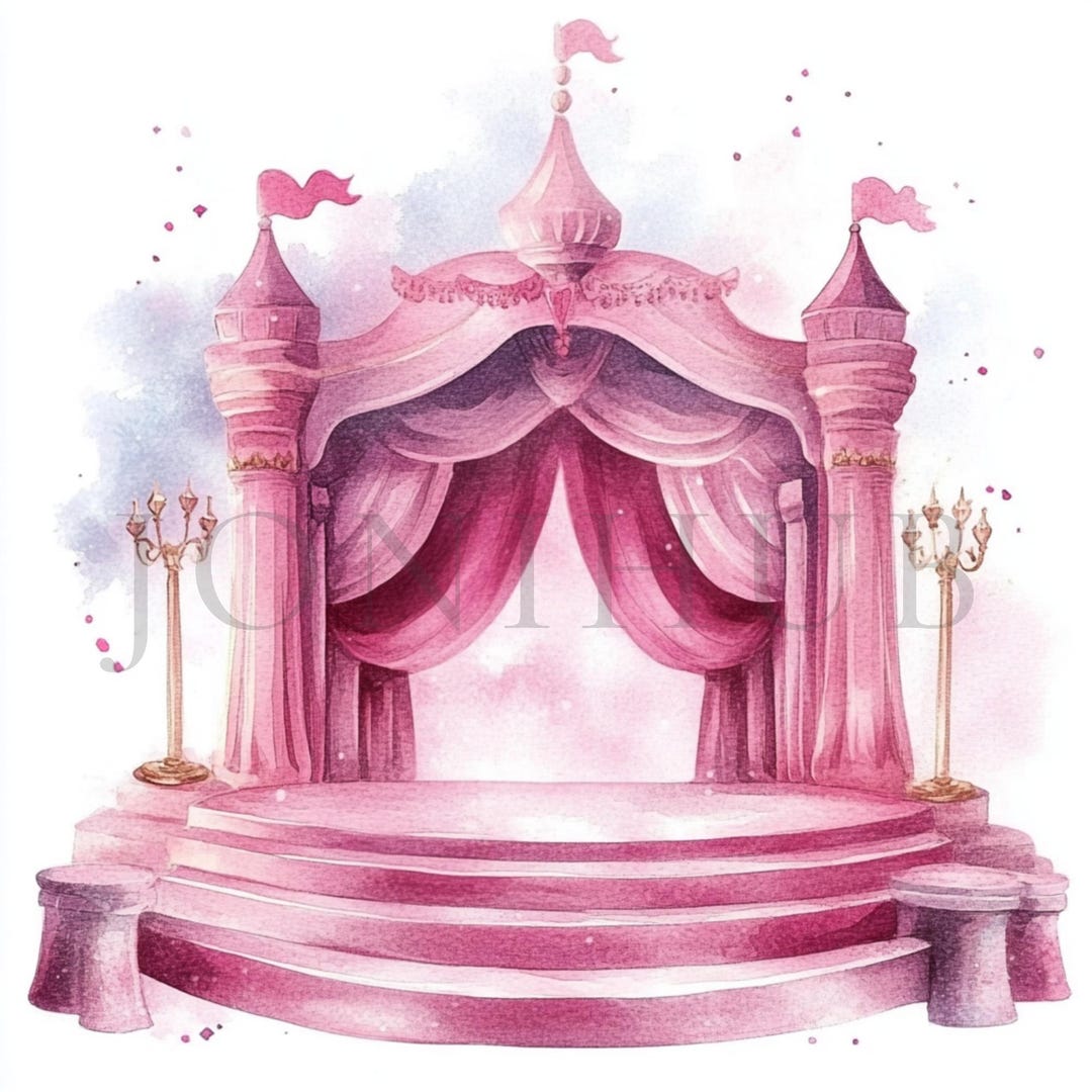 Pink Magic Stage Clipart | 10 High Quality Jpgs | Digital Download ...