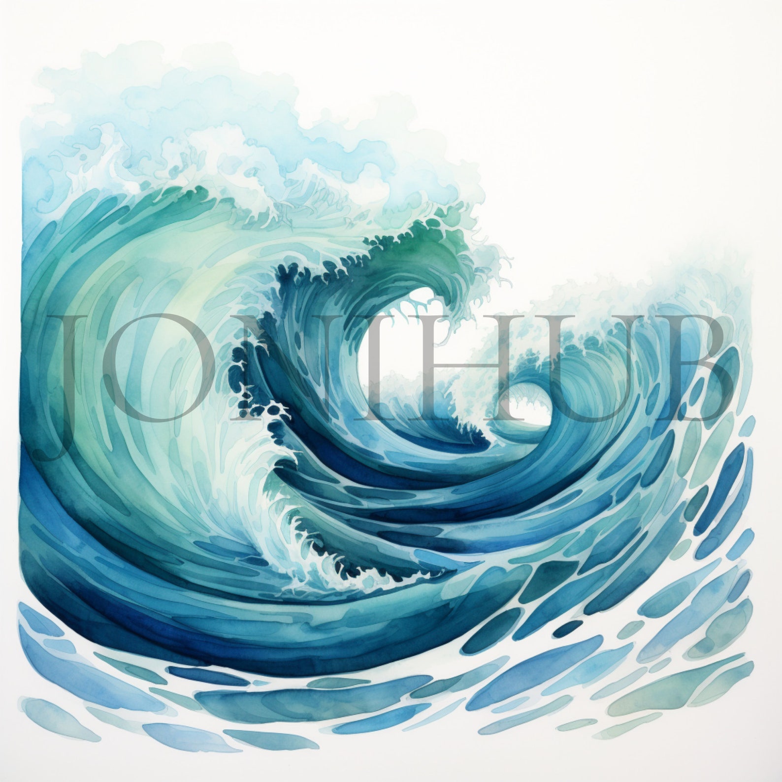 Ocean Waves Clipart 10 High Quality Jpg's Digital Download Digital ...