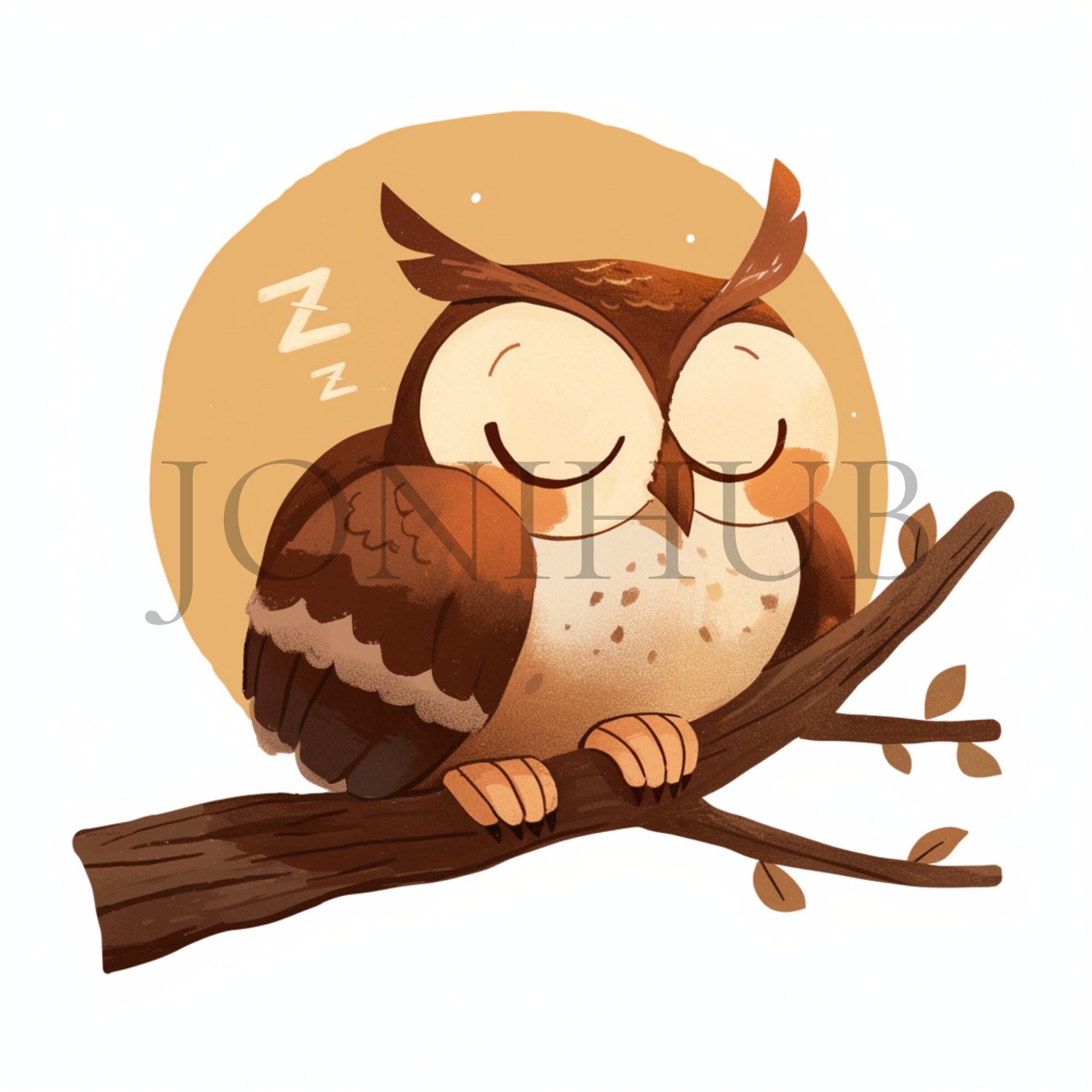 Sleepy Owls Clipart | 10 High Quality Jpg's | Digital Download | Bird ...