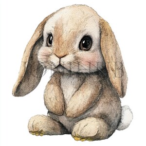 Sad Bunny Clipart | 10 High Quality Jpg's | Digital Download | Bunny ...