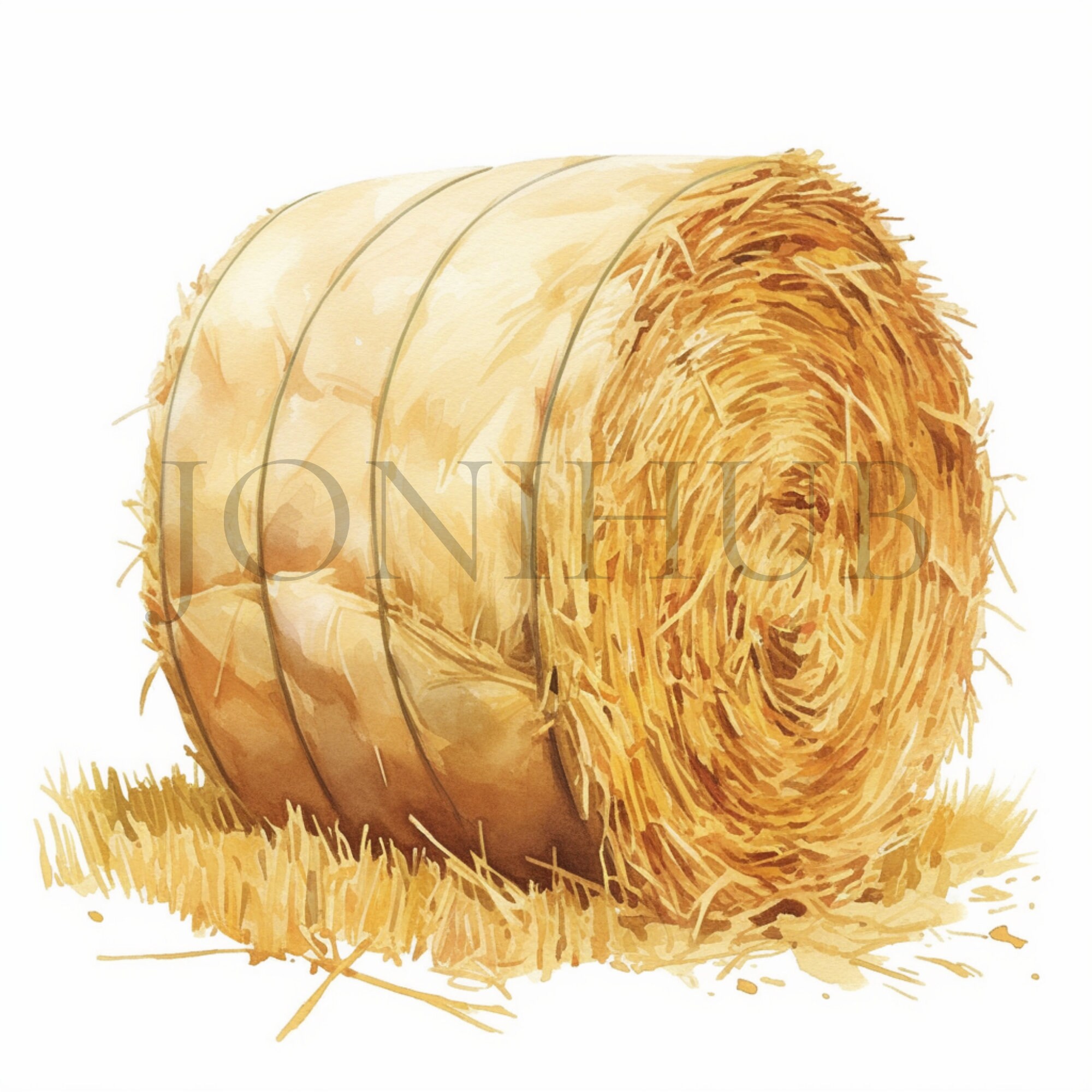 Hay Bale Clipart | 10 High Quality Jpg's | Digital Download | Farm Art ...
