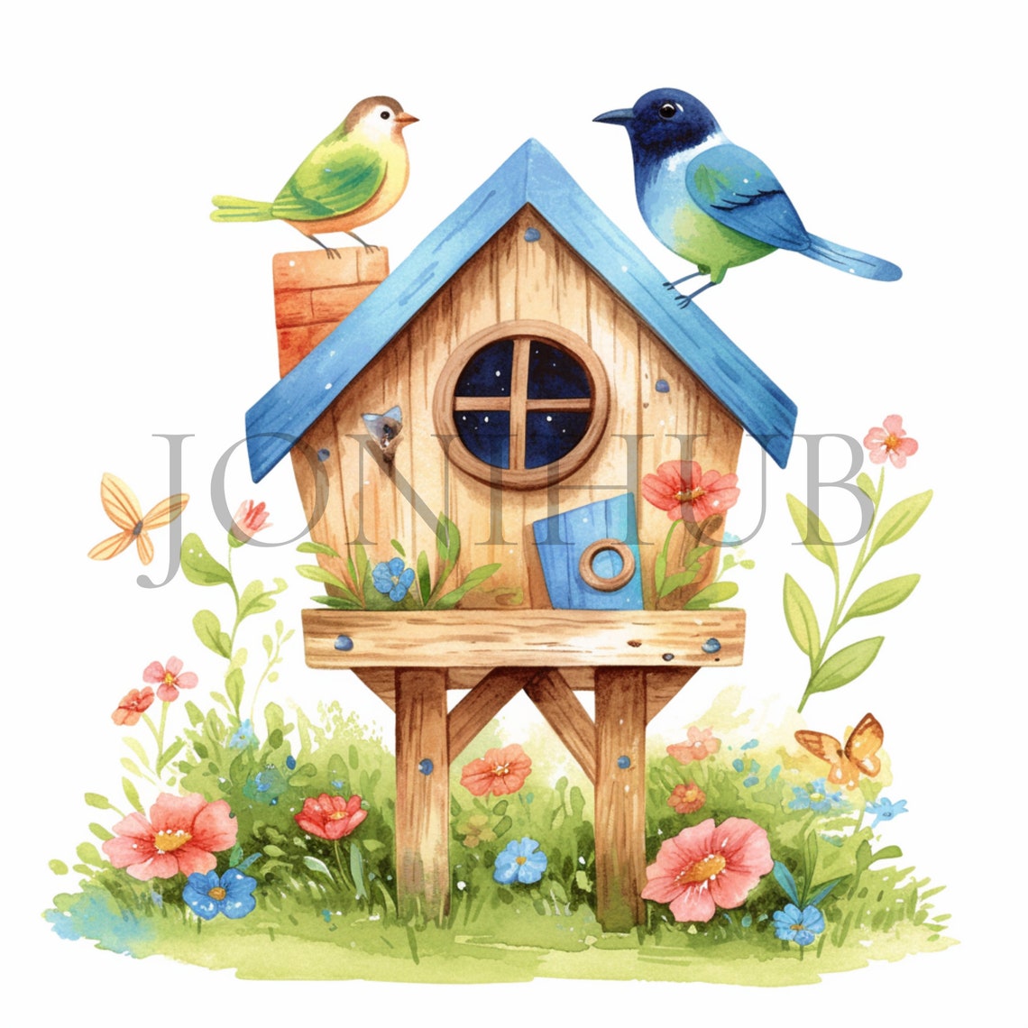 Birdhouse Clipart | 10 High Quality Jpg's | Digital Download | Card ...