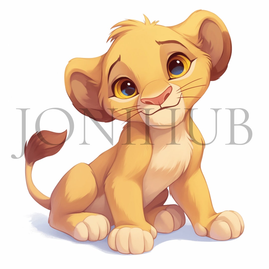 Cute Lion Cub Clipart | 10 High Quality Jpg's | Digital Download ...